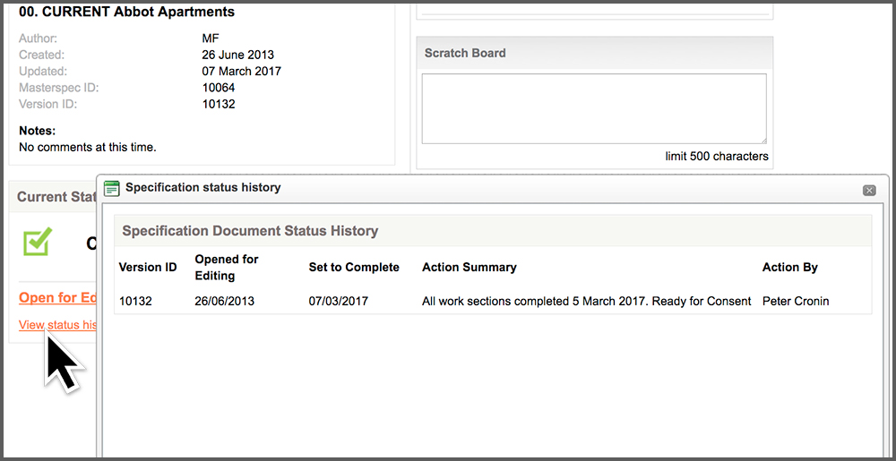 Completing the Specification - Masterspec